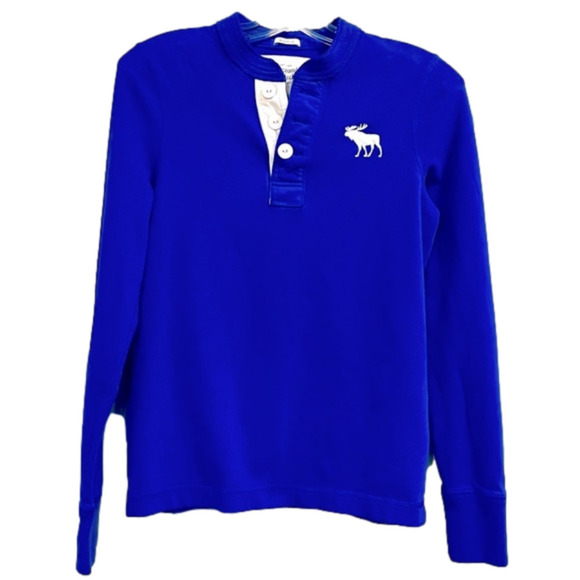 Abercrombie & Fitch | Shirts | Abercrombie Fitch Royal Blue Henley | Poshmark
